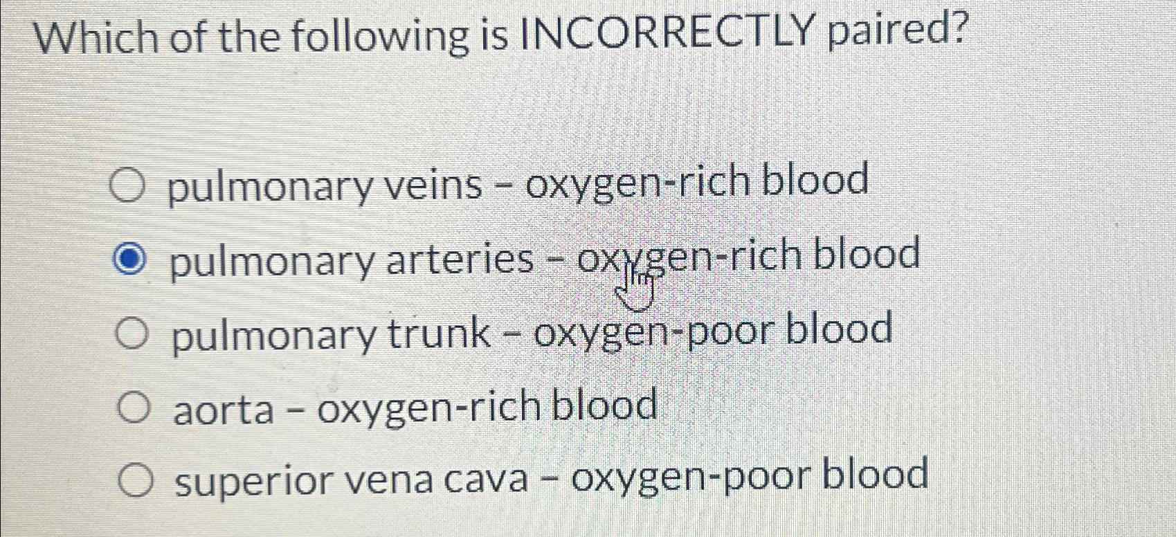 Solved Which of the following is INCORRECTLY | Chegg.com