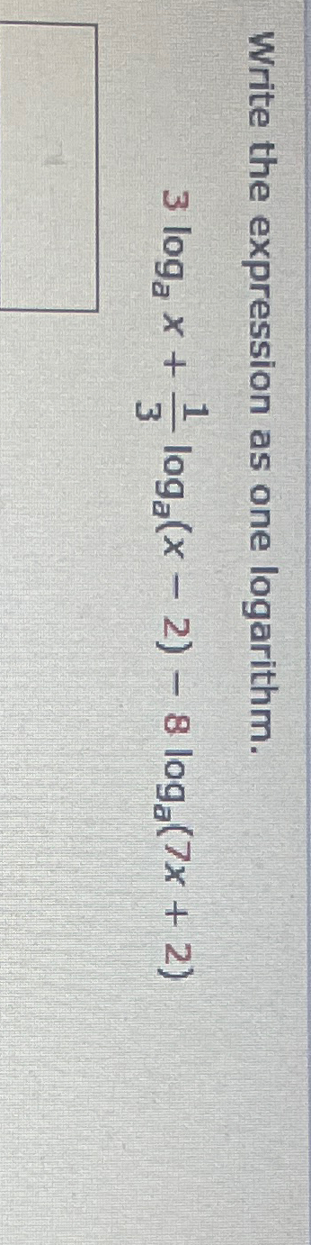 Solved Write the expression as one | Chegg.com