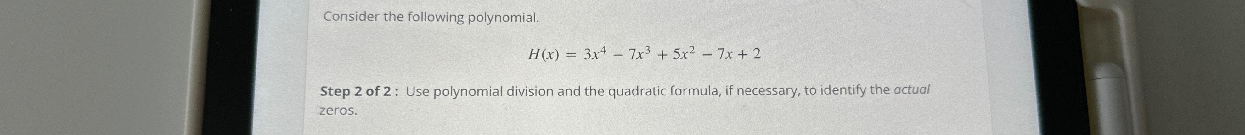 Solved Consider the following | Chegg.com