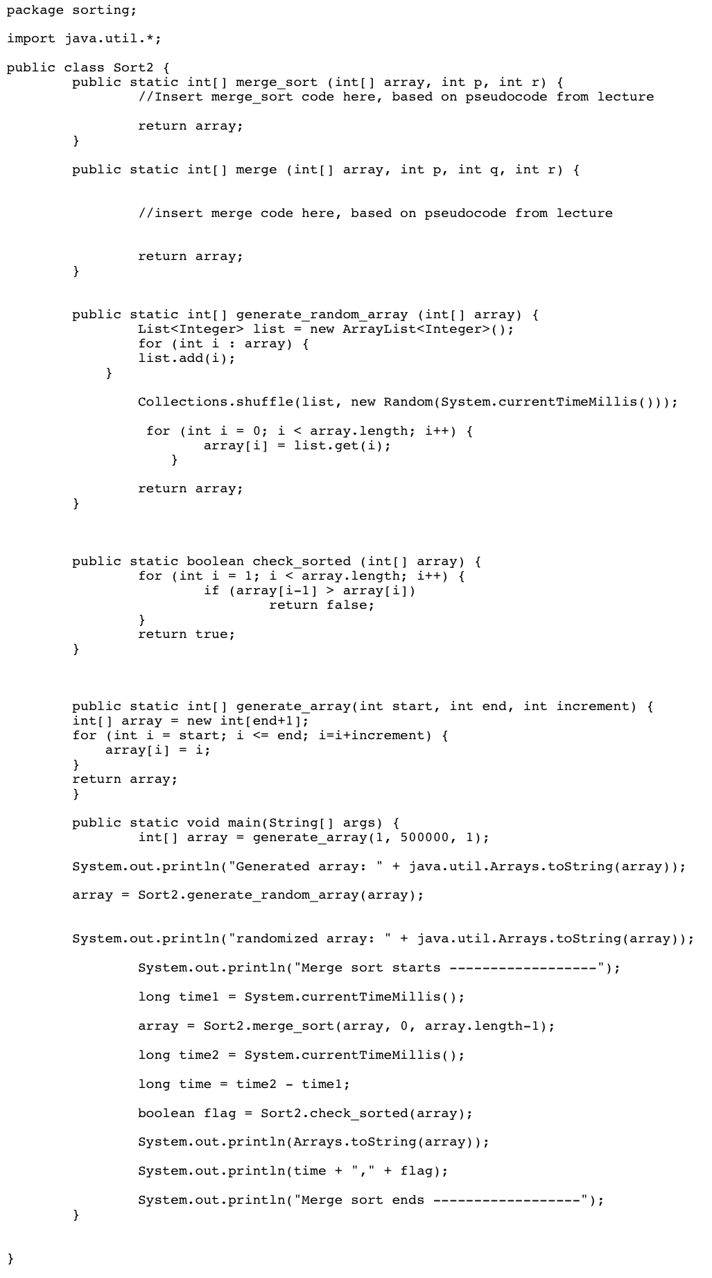 Solved 1. ﻿Implement the Insertion Sort algorithm.(Hint: use | Chegg.com