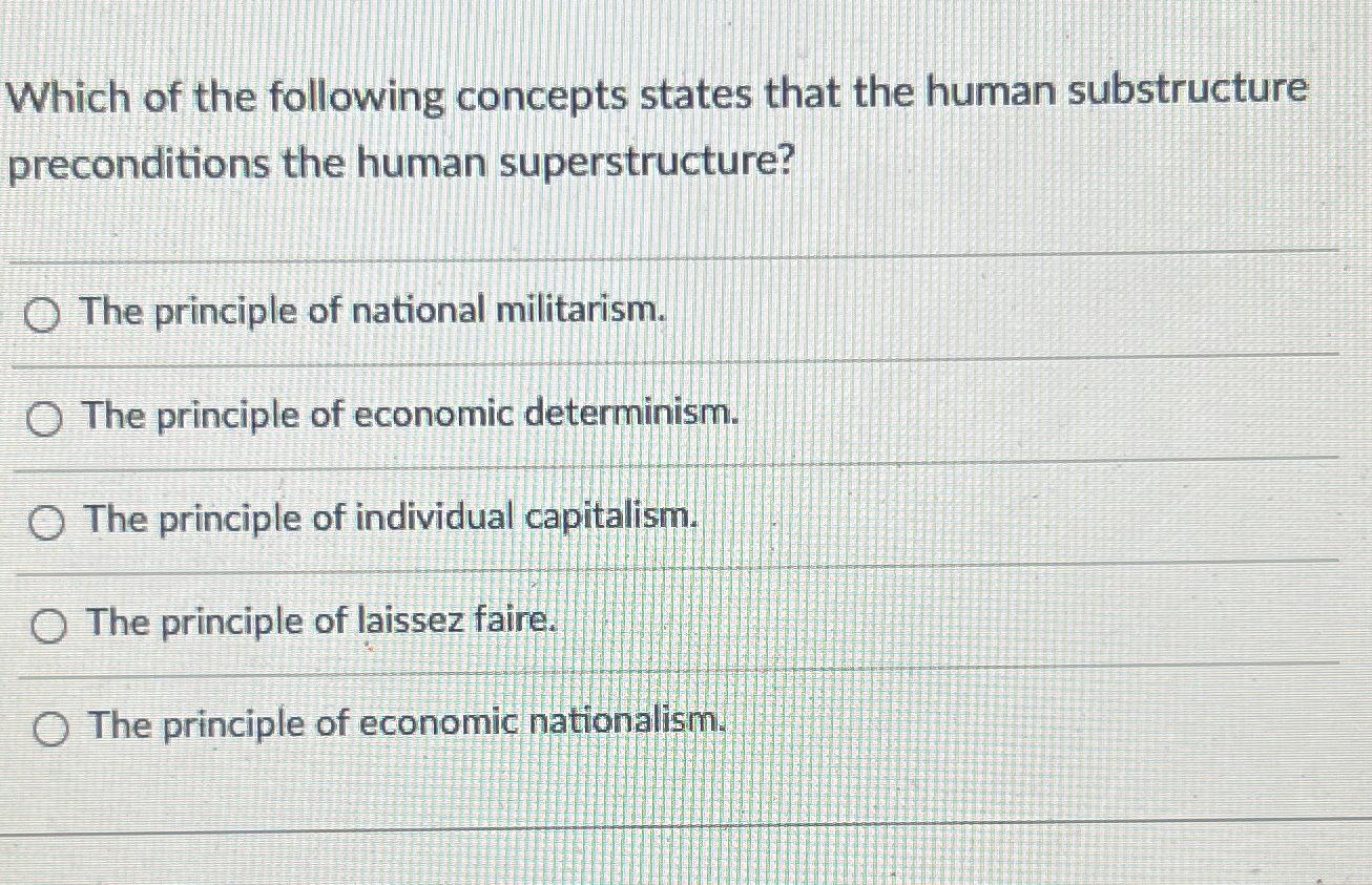Solved Which of the following concepts states that the human | Chegg.com