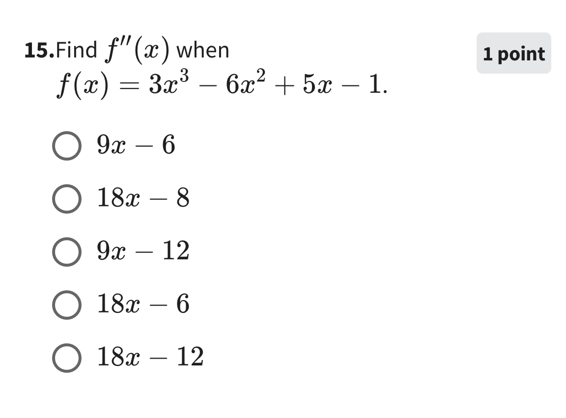Solved Find f''(x) | Chegg.com
