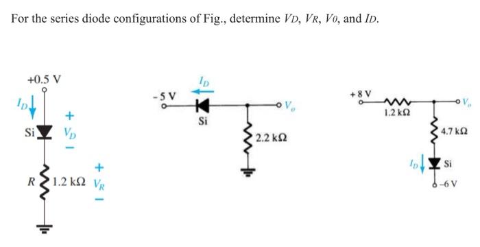 Solved For The Series Diode Configurations Of Fig