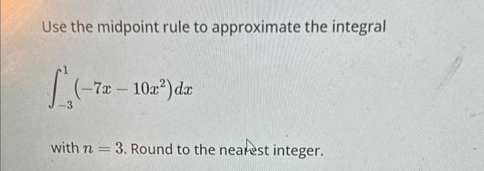 Solved Use the midpoint rule to approximate the | Chegg.com
