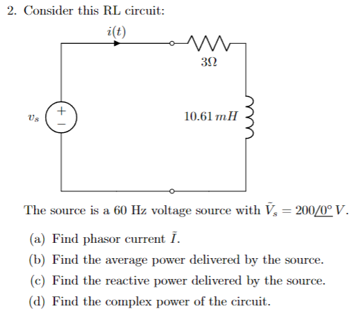 Solved Consider this RL circuit:The source is a 60Hz | Chegg.com