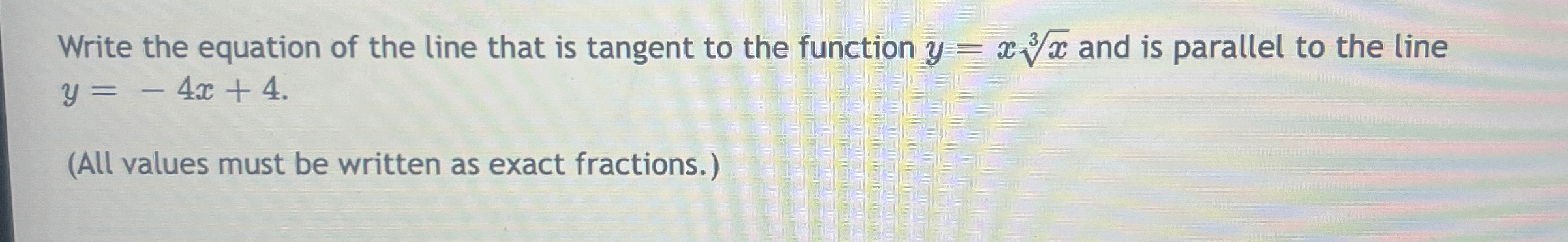 Solved Write the equation of the line that is tangent to the | Chegg.com