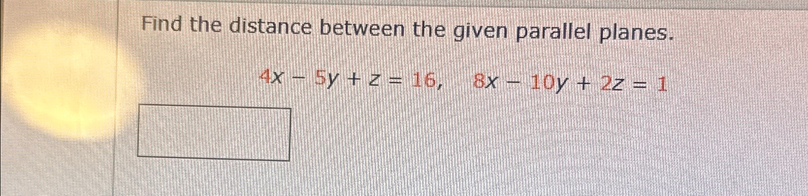 Solved Find the distance between the given parallel | Chegg.com