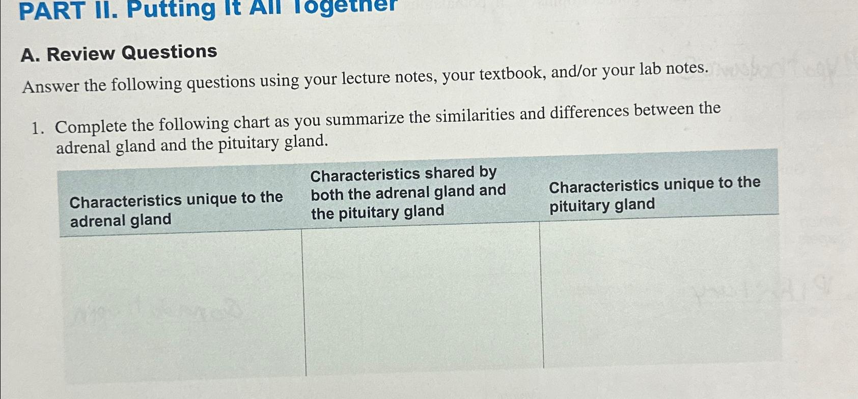 Solved A. ﻿Review QuestionsAnswer the following questions | Chegg.com