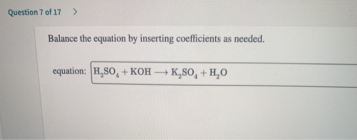 Solved Question 2 of 17 > Insert the missing coefficients to | Chegg.com