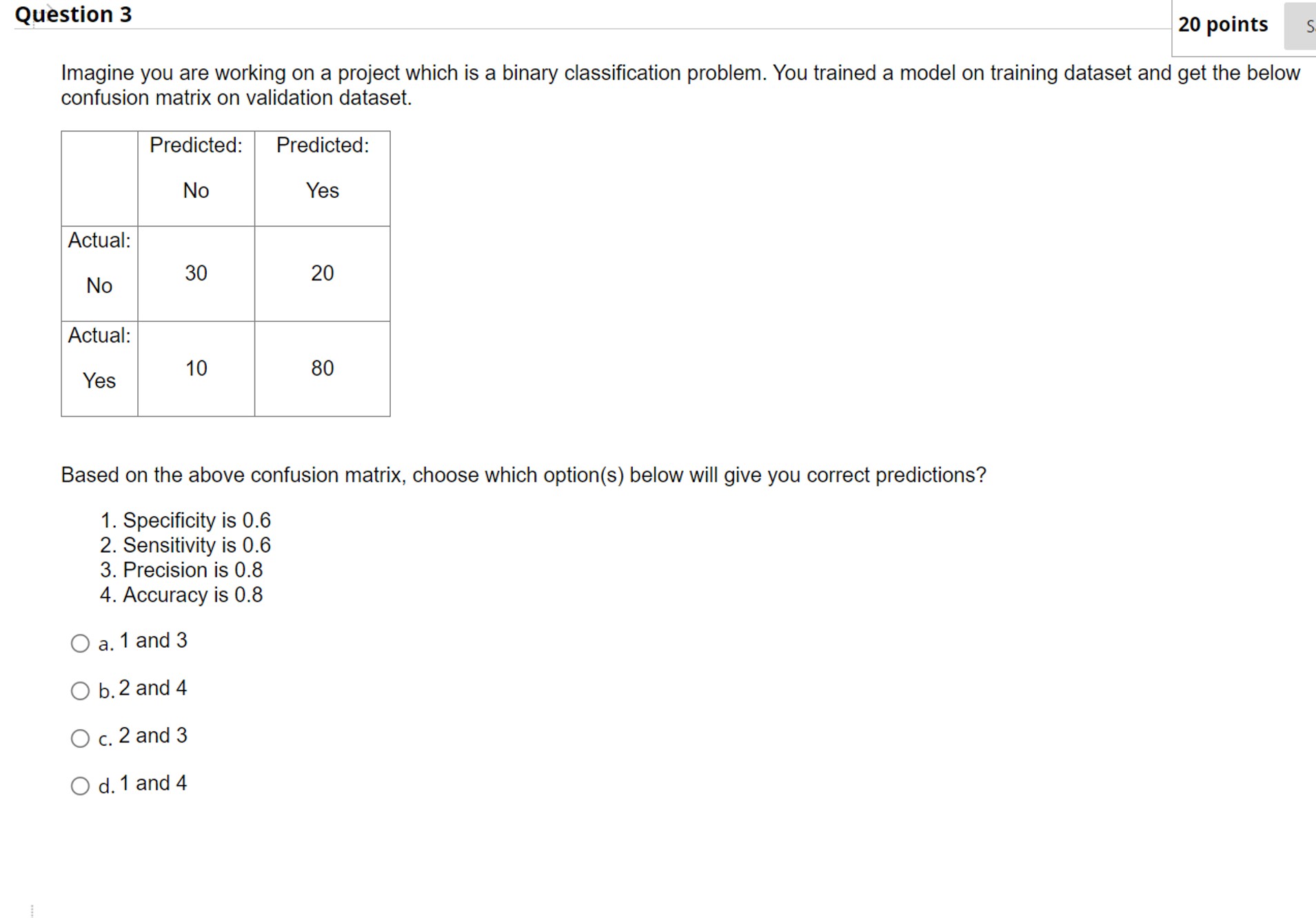 Solved Question 3Imagine you are working on a project which | Chegg.com
