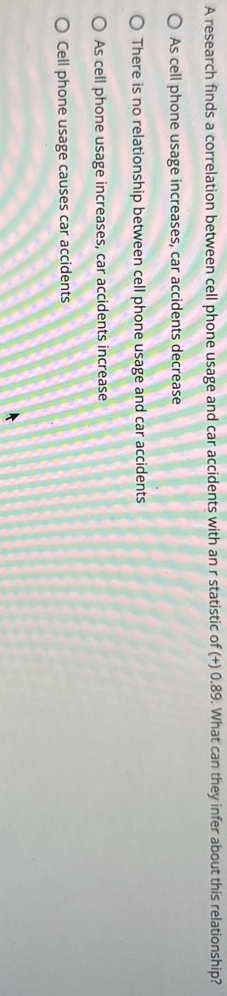 Solved A research finds a correlation between cell phone | Chegg.com