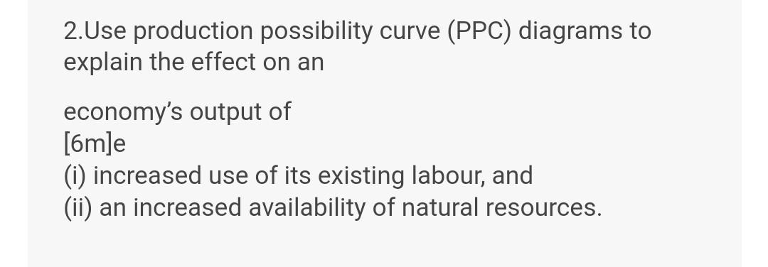 Solved 2.Use production possibility curve (PPC) diagrams to | Chegg.com