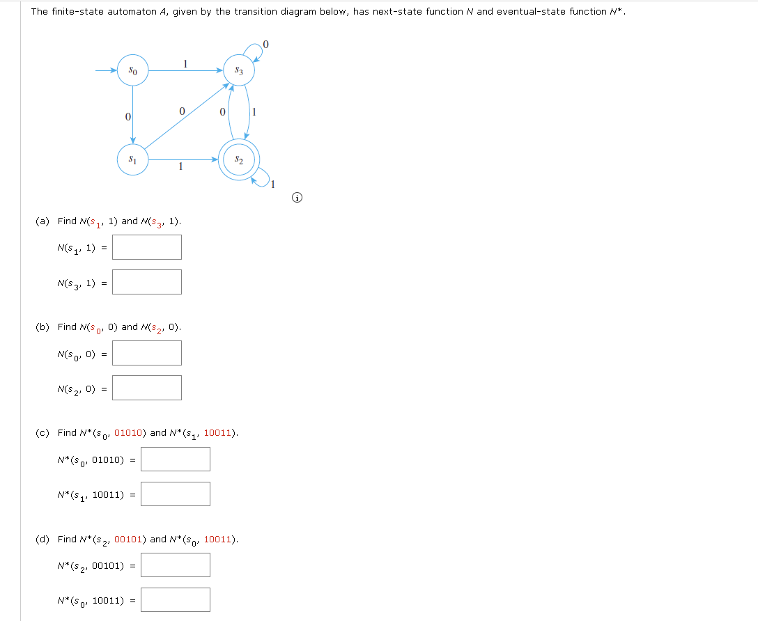 Solved The Finite State Automaton A given By The