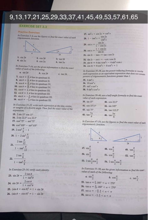 Solved 9,13,17,21,25,29,33,37,41,45,49,53,57,61,65 EXERCISE | Chegg.com