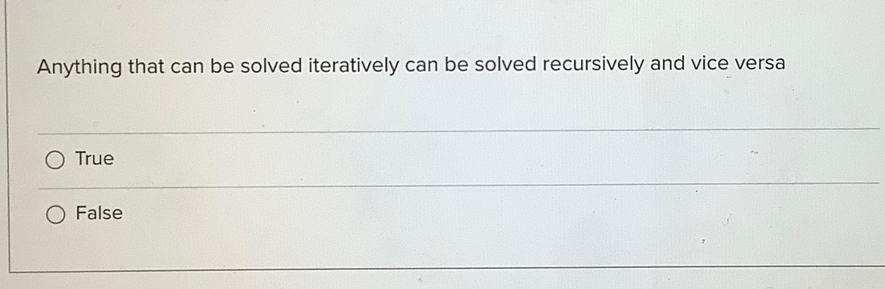 Solved Anything That Can Be Solved Iteratively Can Be Solved 