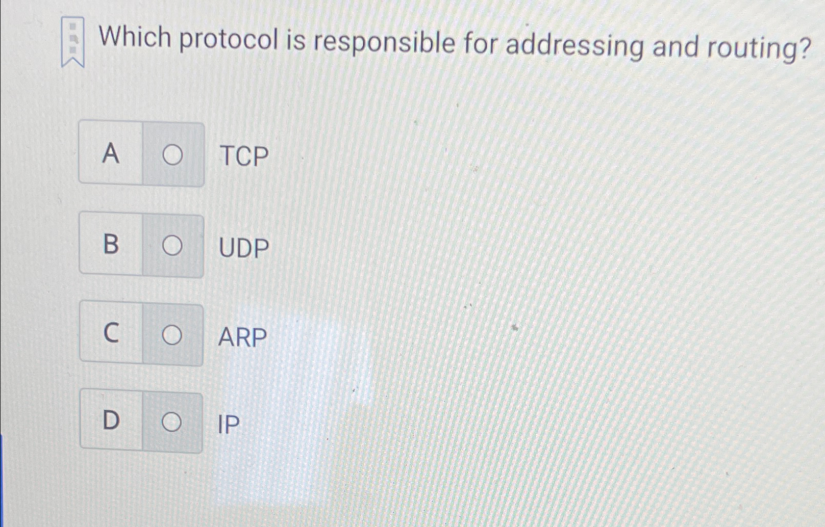 Solved Which protocol is responsible for addressing and | Chegg.com