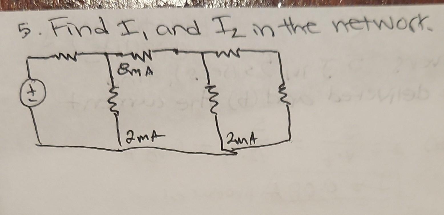 Solved 5. Find I1 and I2 in the network. | Chegg.com