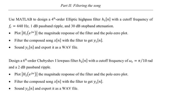 Solved Use MATLAB to design a 4th -order Elliptic highpass | Chegg.com