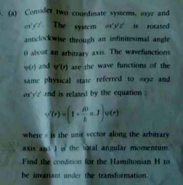 Solved (a) ﻿Consider two coordinate systems, axyz andory't. | Chegg.com