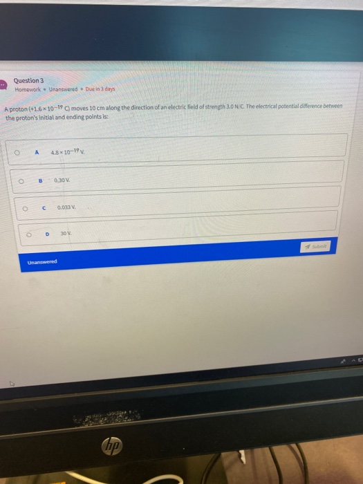 Solved Question 3 Homework. Unanswered. Due in 3 days A | Chegg.com