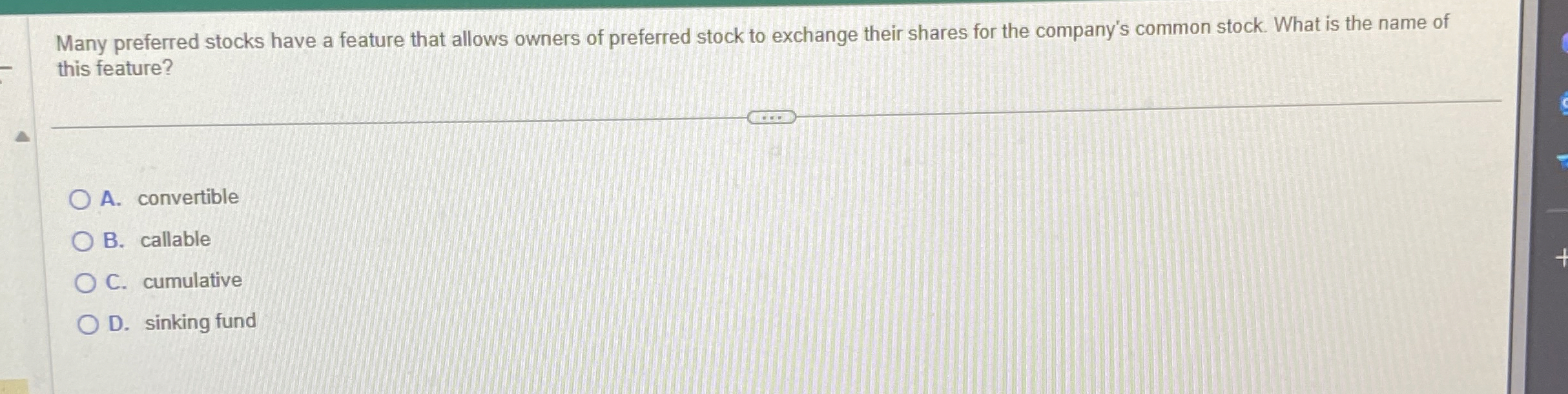 Solved Many preferred stocks have a feature that allows | Chegg.com