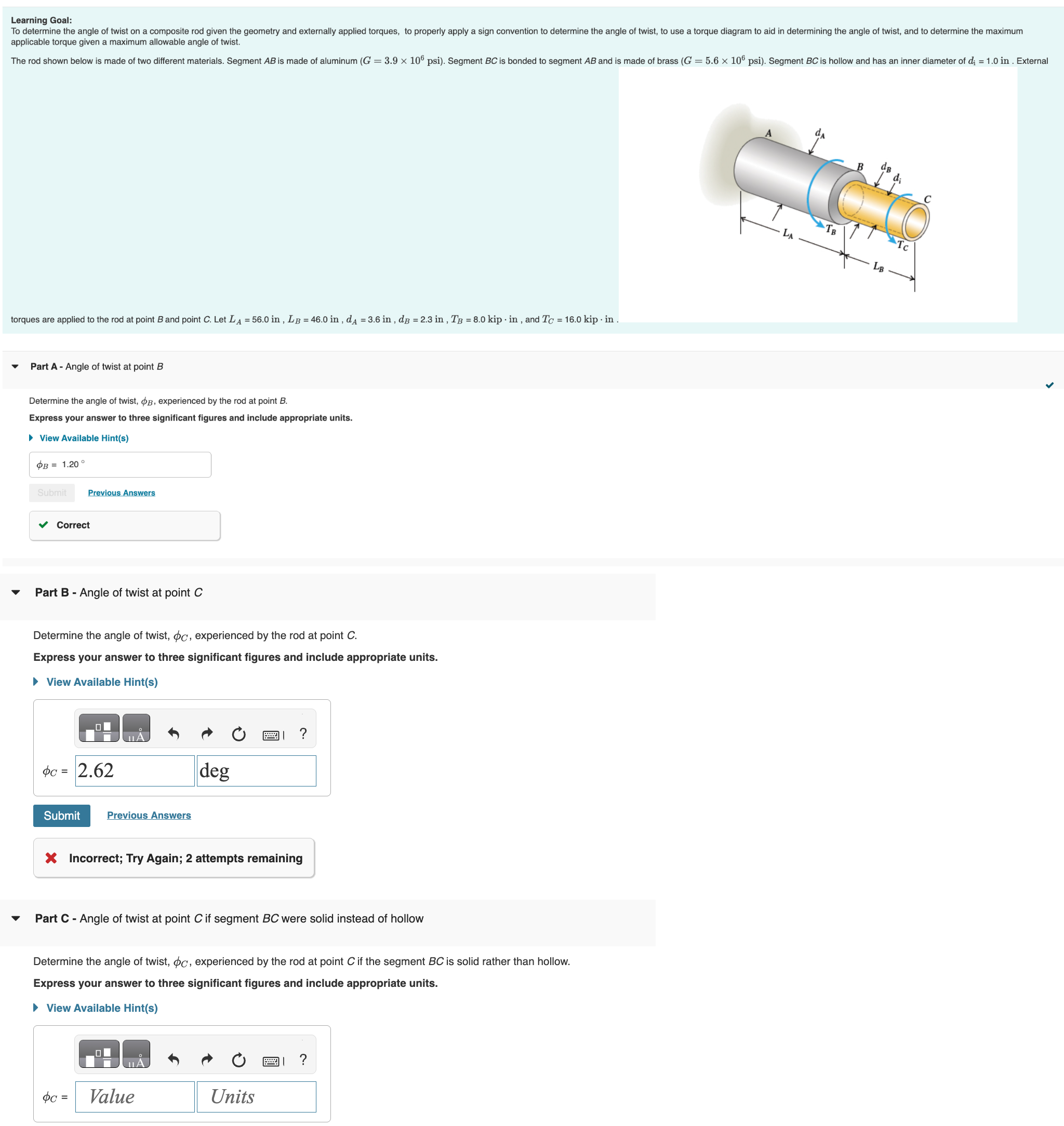 Solved Learning Goal:applicable torque given a maximum | Chegg.com