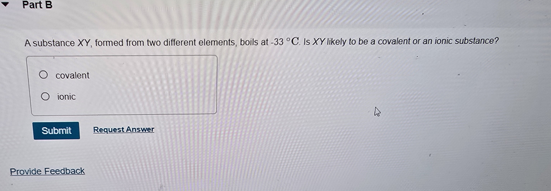 Solved A substance xY, ﻿formed from two different elements, | Chegg.com