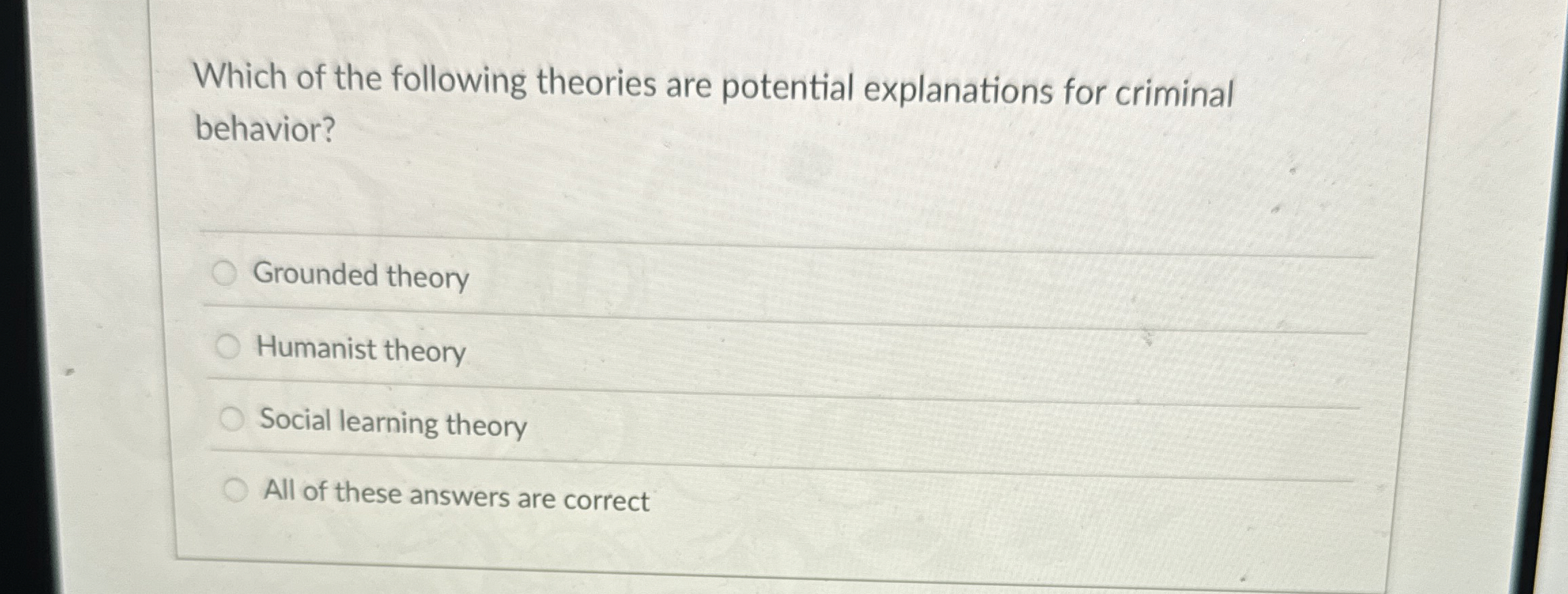 Solved Which of the following theories are potential | Chegg.com