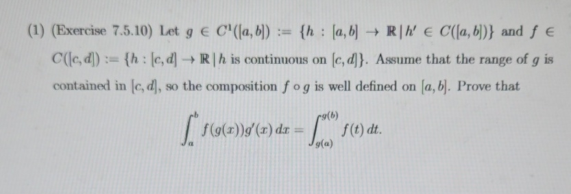 Solved (1) (Exercise 7.5.10) ﻿Let | Chegg.com