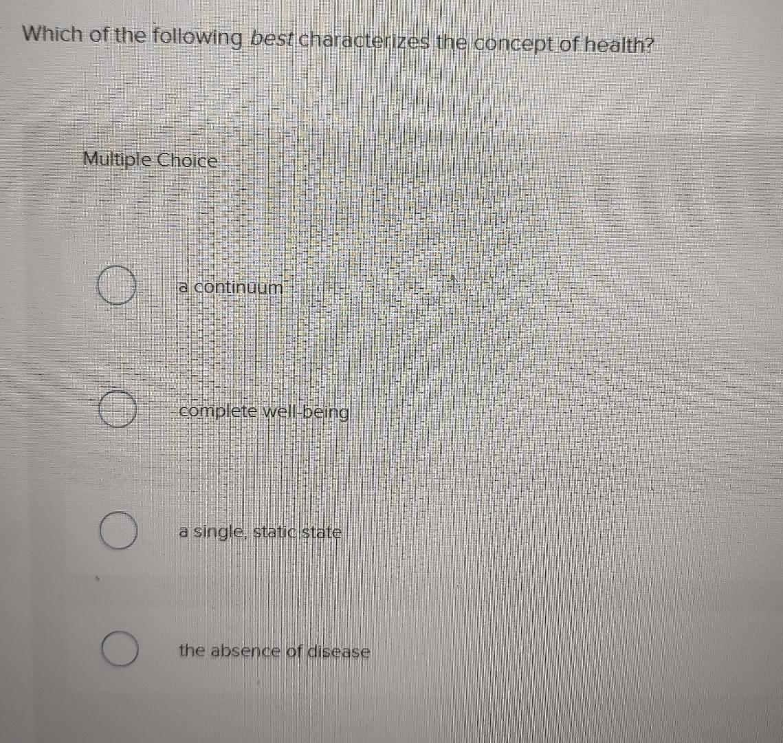 Solved Which of the following best characterizes the concept | Chegg.com