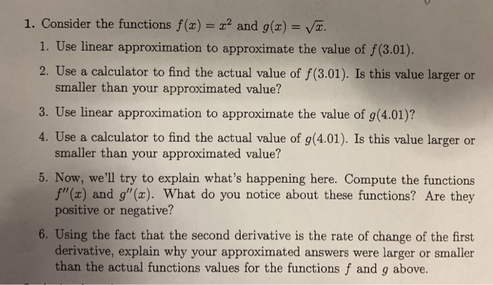 Solved 1. Consider the functions f(x) = r2 and g(r) = Vx. 1. | Chegg.com