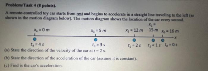 Solved Problem/Task 4 (8 points). A remote-controlled toy | Chegg.com