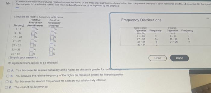 Solved fithrs appear fo bo efticeliv? phint The filtorn | Chegg.com