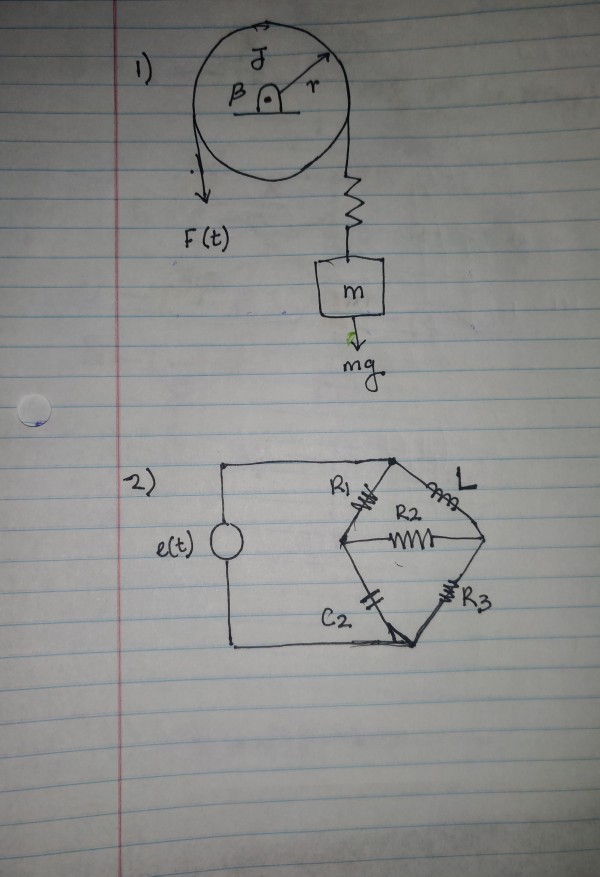 Solved Draw a bond graph for each system below. Draw power | Chegg.com