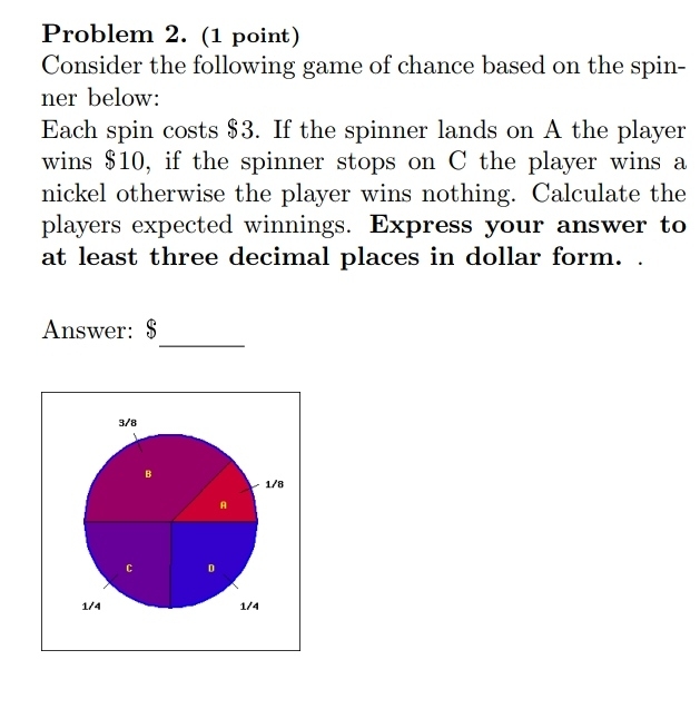 Solved Problem 2. (1 ﻿point)Consider the following game of | Chegg.com