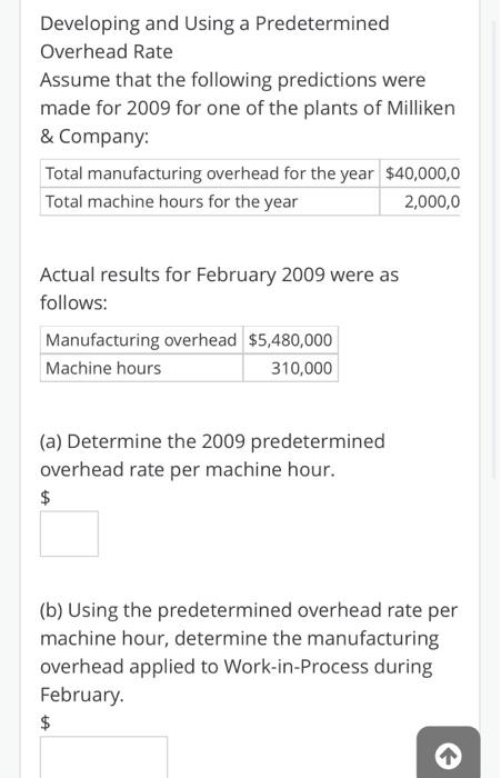 Solved Developing and Using a Predetermined Overhead Rate | Chegg.com