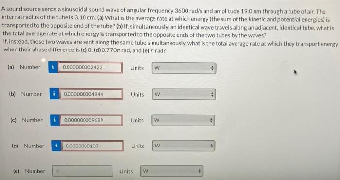 Solved A sound source sends a sinusoidal sound wave of | Chegg.com