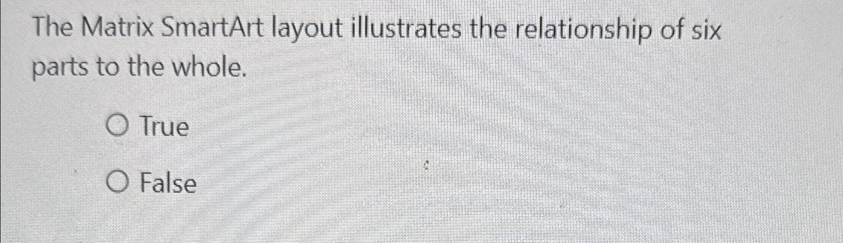 Solved The Matrix SmartArt layout illustrates the | Chegg.com