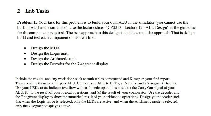 Solved Problem 1: Your task for this problem is to build | Chegg.com