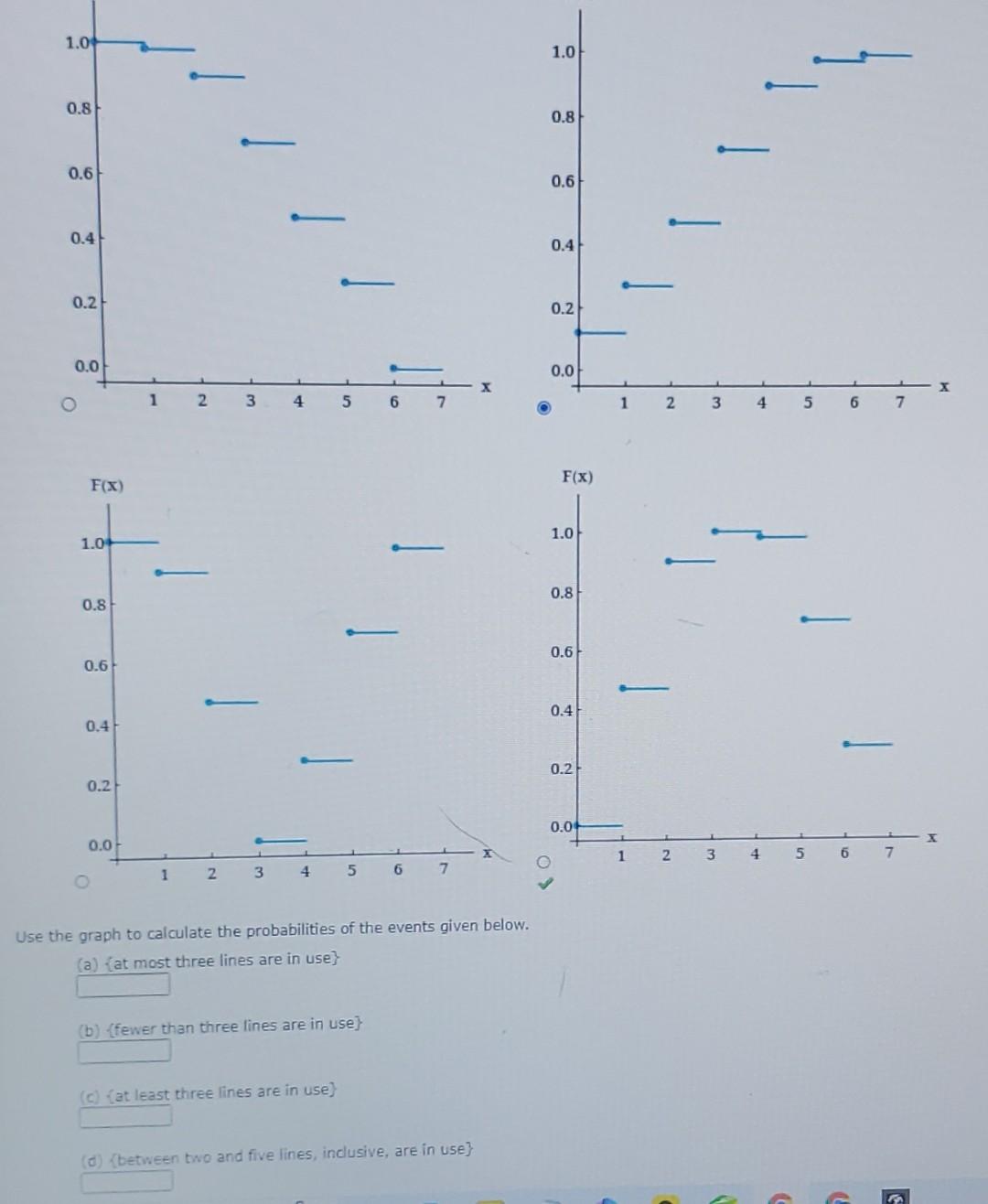 Use the graph to calculate the probabilities of the | Chegg.com