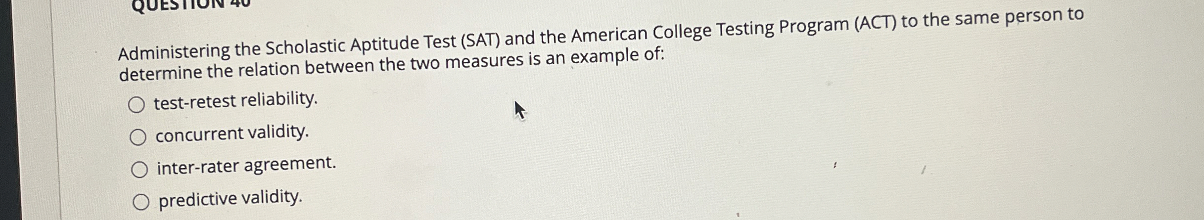 Solved Administering the Scholastic Aptitude Test (SAT) ﻿and | Chegg.com