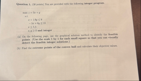 Question 1. ( 30 ﻿points) ﻿You are provided with the | Chegg.com