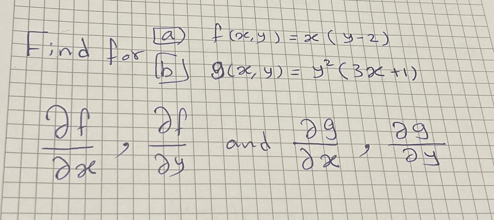 Solved Find f@[a)[b]g(x,y)=x(y-2) | Chegg.com