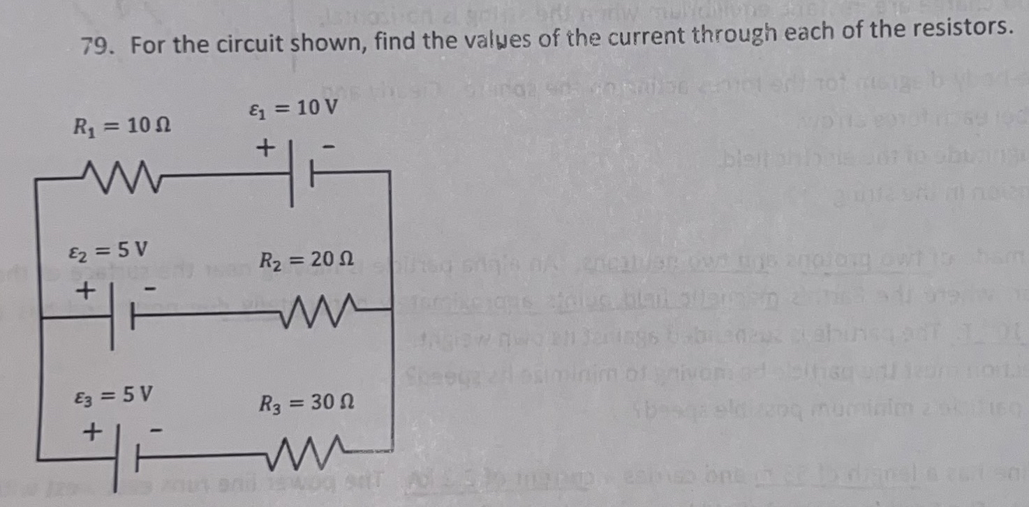Solved For the circuit shown, find the valwes of the current | Chegg.com