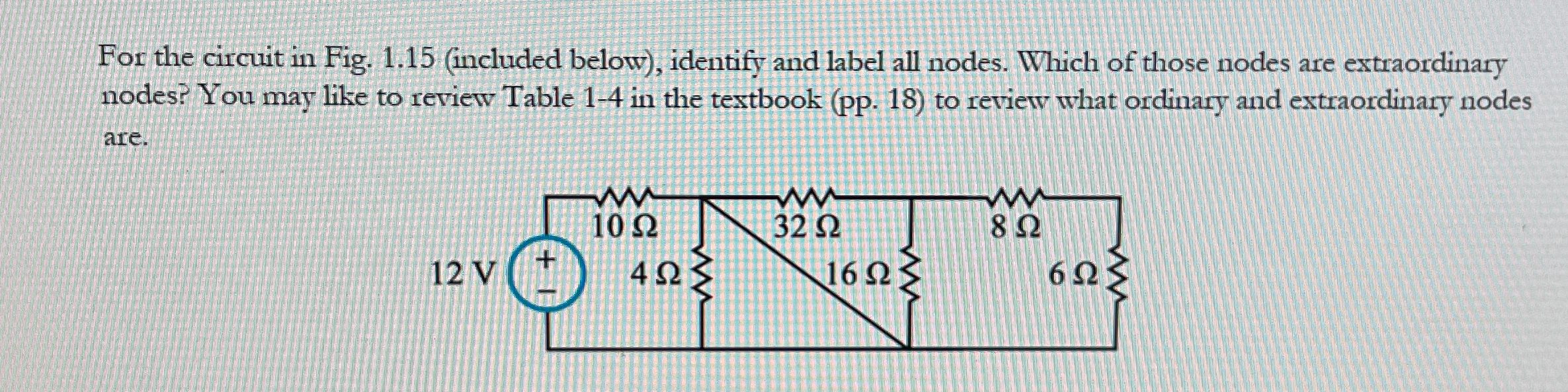 Solved For the circuit in Fig. 1.15 (included below), | Chegg.com