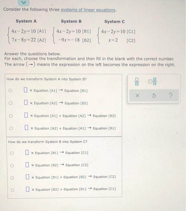 Solved Consider the following three systems of linear | Chegg.com
