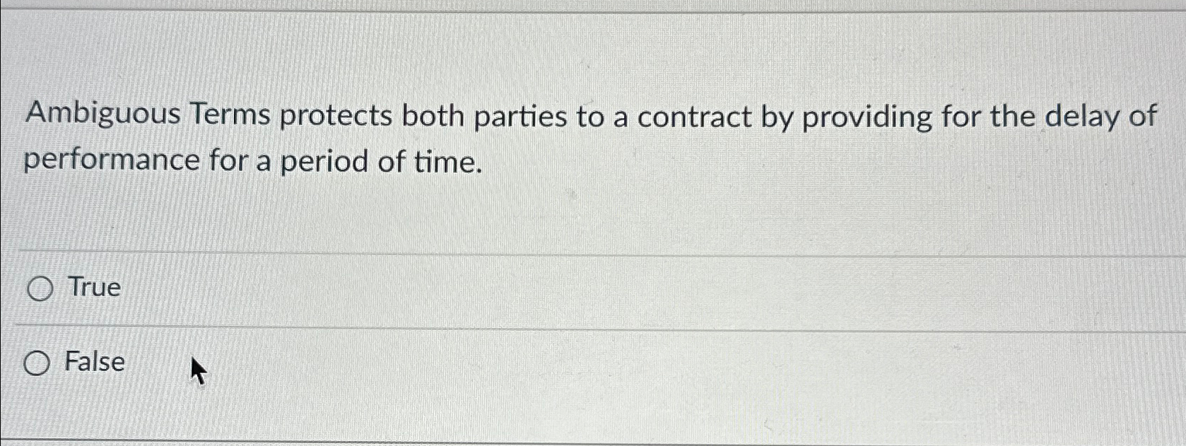 Solved Ambiguous Terms protects both parties to a contract | Chegg.com