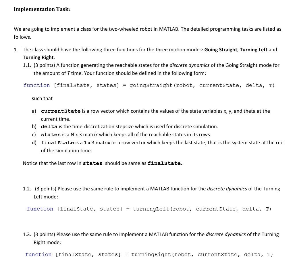 Implementation Task: We are going to implement a | Chegg.com