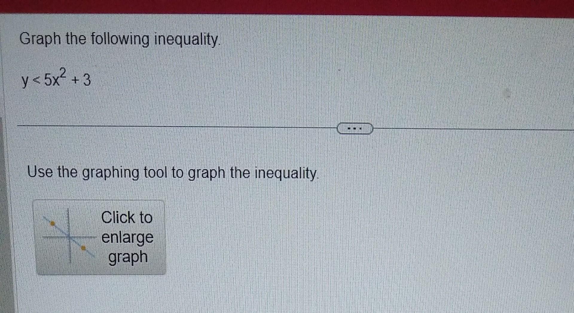 Solved Graph the following inequality. y