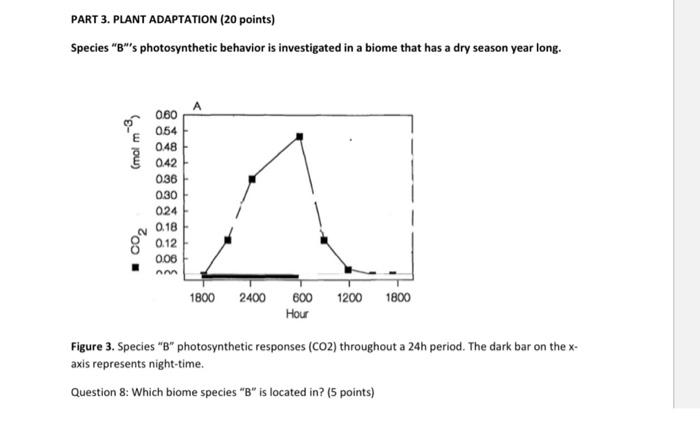 Solved Part 3 Plant Adaptation 20 Points Species B S 